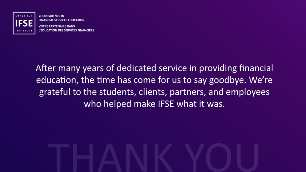 Institut IFSE | Your Partner in Financial Services Education