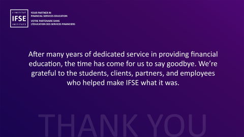 IFSE Institute | Your Partner in Financial Services Education